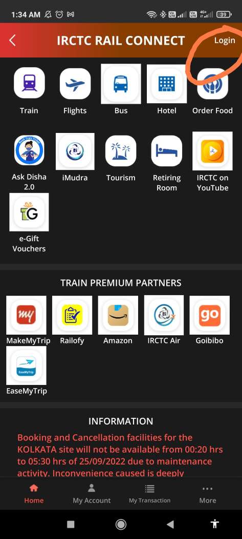 How can I Login in IRCTC?
