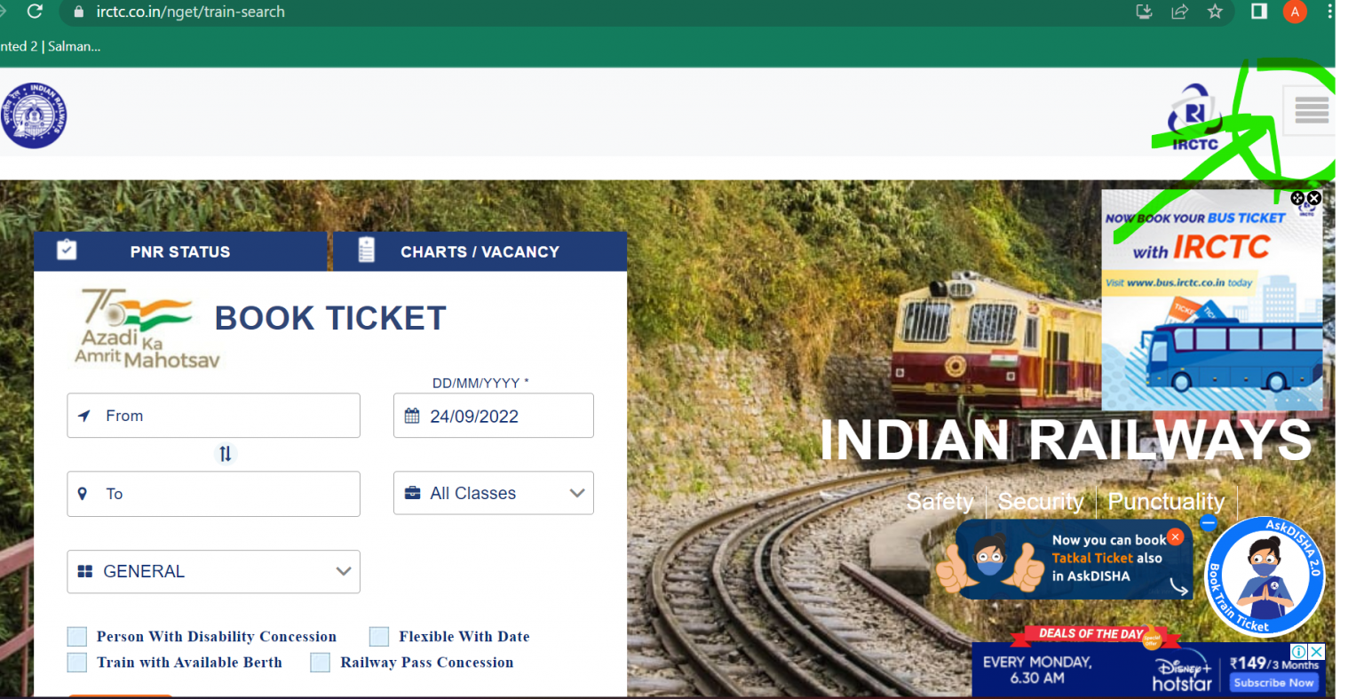 How can I Login in IRCTC?