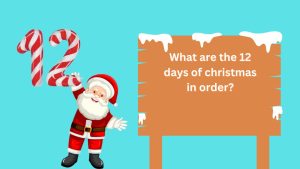 What are the 12 days of christmas in order?