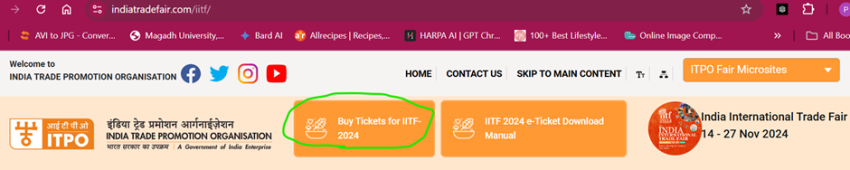 How to Book IITF Tickets Online